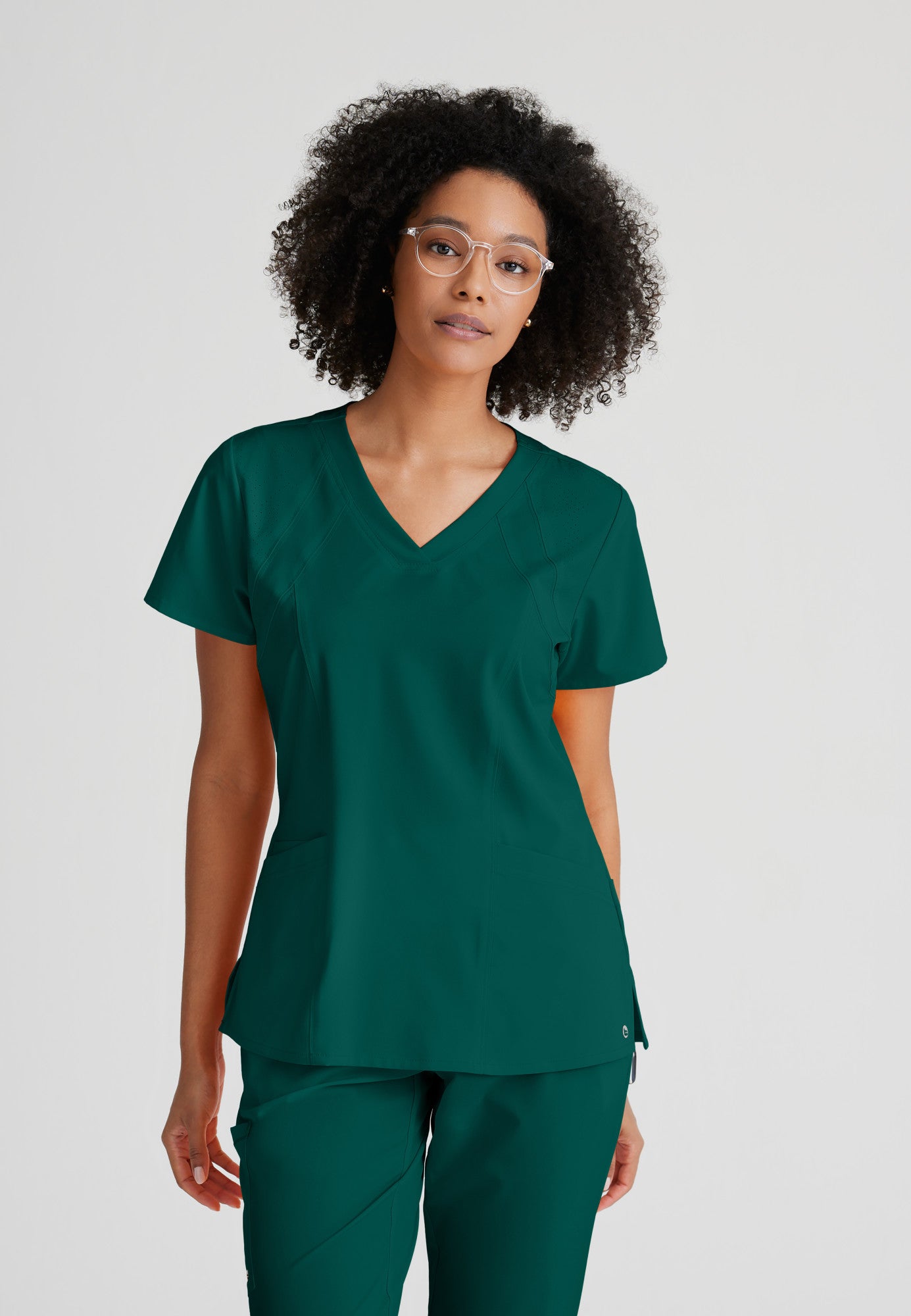 Racer Top - Hunter Green | Grey's Anatomy Scrubs