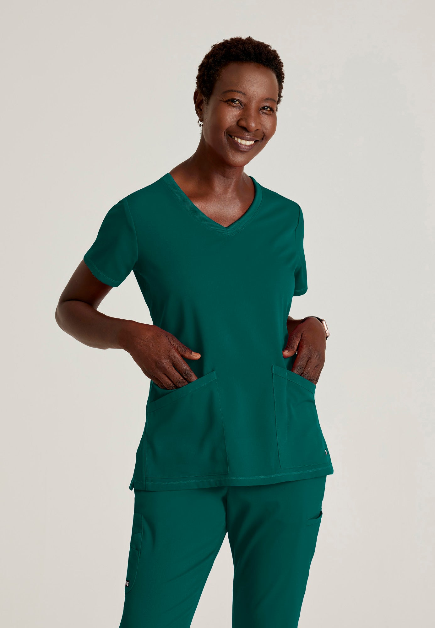 Serena Top - Hunter Green | Grey's Anatomy Scrubs