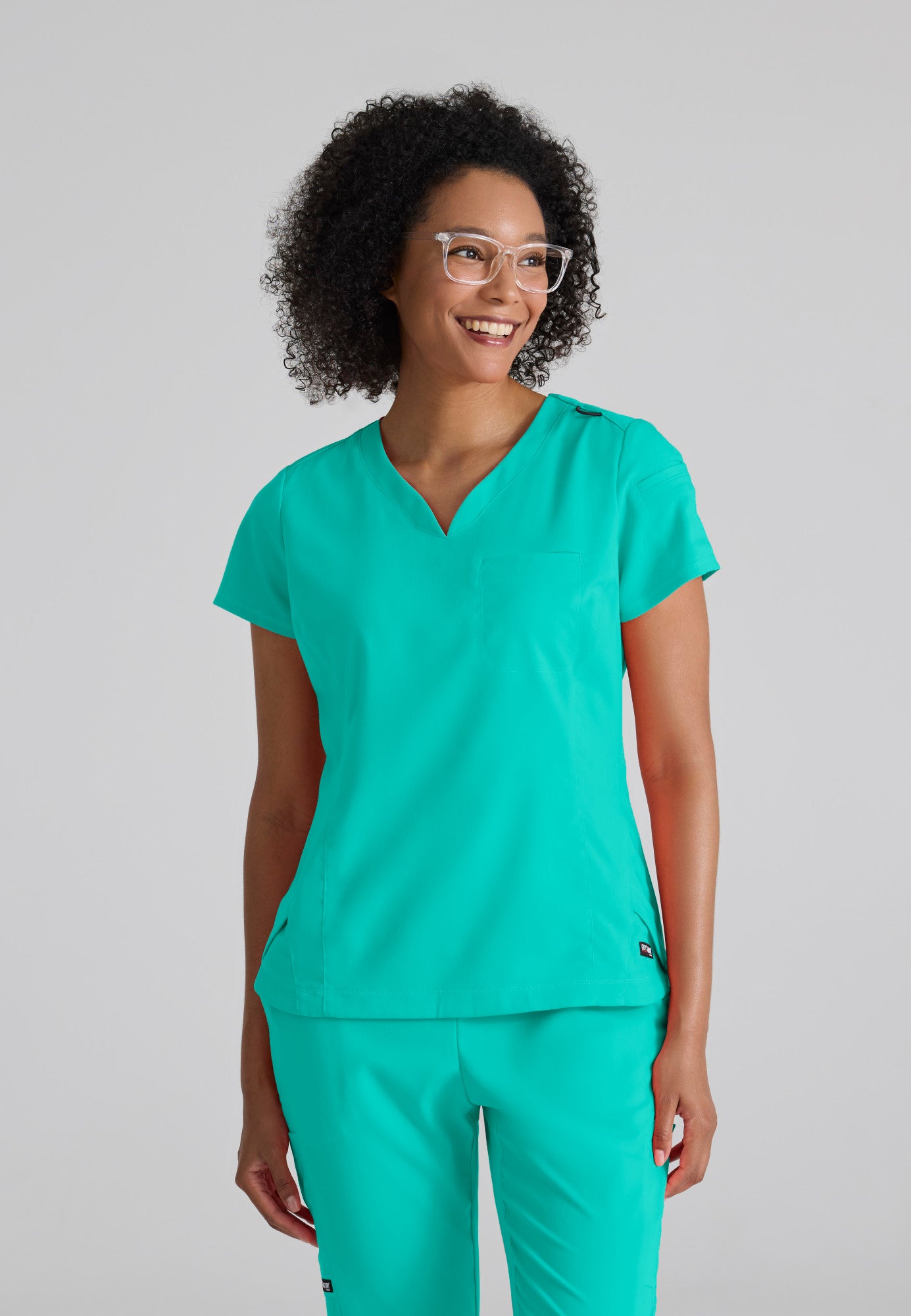 Capri Tuck-in Top - Alpine Aqua | Grey's Anatomy Scrubs