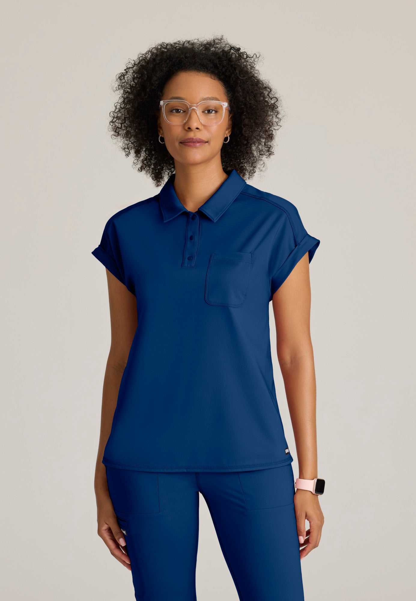 Renew Knit Top - Indigo | Grey's Anatomy Scrubs